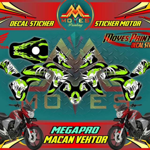 Jual Decal motor MegaPro sticker Motor Decal Sticker Honda Megapro ...
