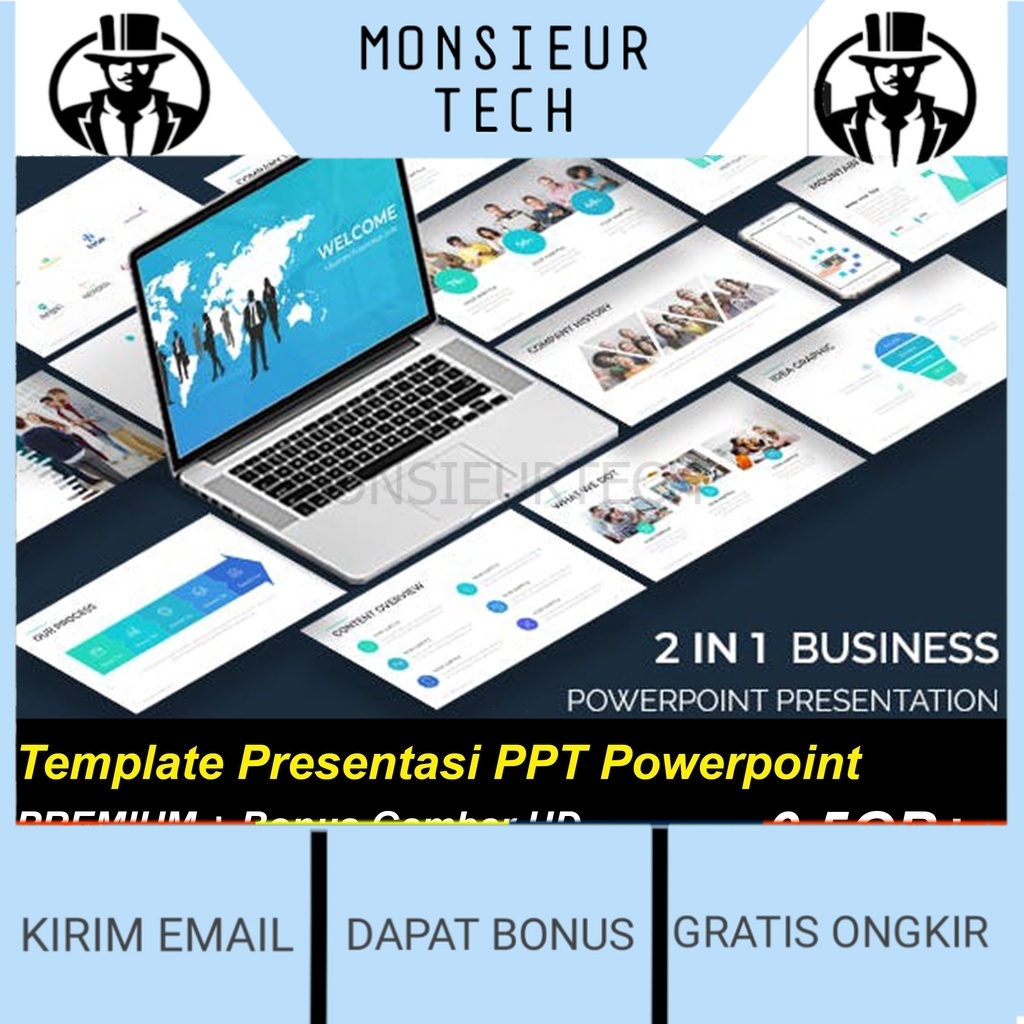 Jual Ready! Template Presentasi PPT Powerpoint PREMIUM + Bonus Gambar HD | Shopee Indonesia