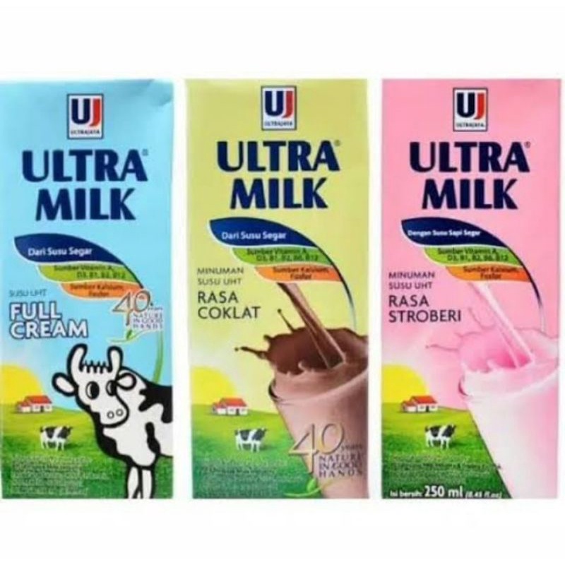Jual Susu Ultra 125 ml 200 ml 250 ml Indonesia|Shopee Indonesia