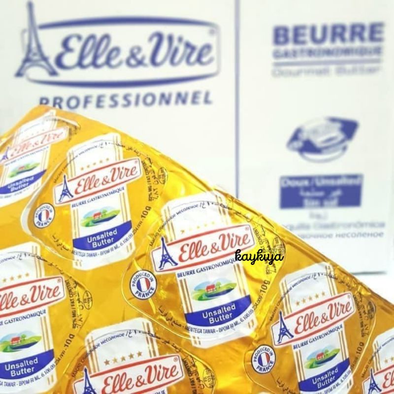 Jual ELLE & VIRE - UNSALTED BUTTER 10PCS | Shopee Indonesia