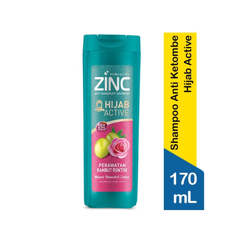 Jual Zinc Shampoo Active Fresh Hair Fall Refreshing Cool Hijab 170ml ...