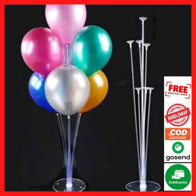 Jual Stand Balon Dekor 7 in 1 / Stick + Cup Tatakan Standing Balon ...
