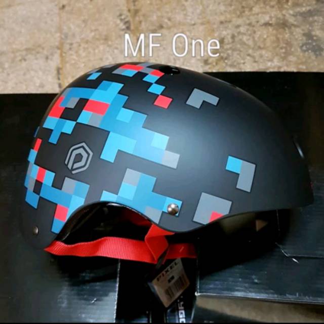 Jual Helm Batok Polygon Pixel Matt Blue Red Indonesia|Shopee Indonesia
