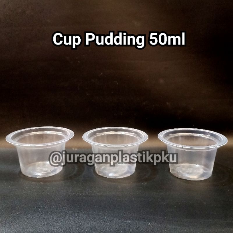 Jual Cup Plastik Pudding 50ml isi 50pcs/pack | Agar agar Jelly Es Krim Saos Sambal 50 ml ...