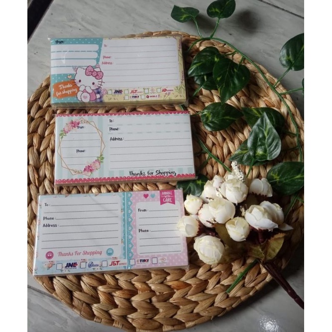 Jual Sticker Pengiriman Olshop Panjang Bahan Glossy (ISI 10 Lembar ...