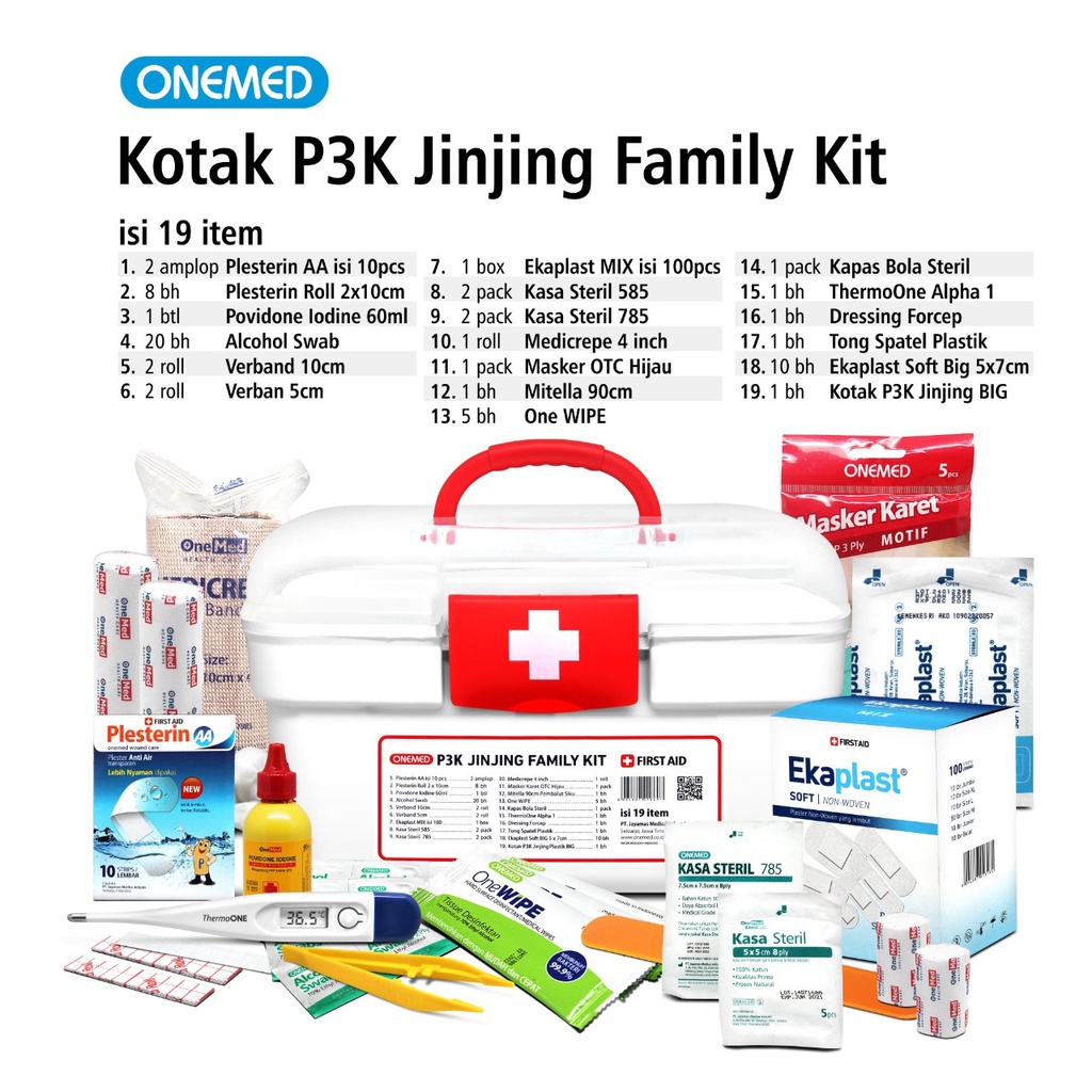 Jual Kotak P3K Plastik Jinjing Family Kit Onemed OP | Shopee Indonesia