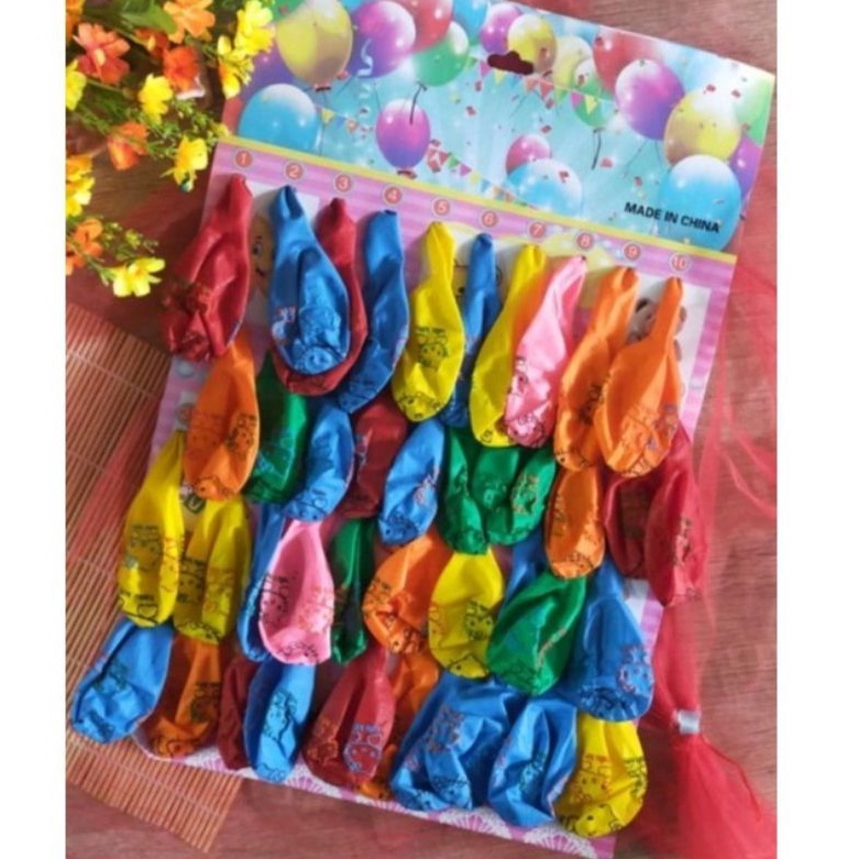 Jual balon motif lembaran isi 40 pcs | Shopee Indonesia