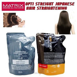 Jual matrix opti straight 125ml/ hair smoothing/ hair rebounding sachet ...