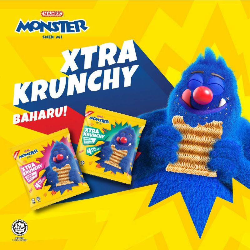 Jual Mamee Monster Snek Mi Halal (Ayam, Barbeque, Pedas, Perisa Lada ...
