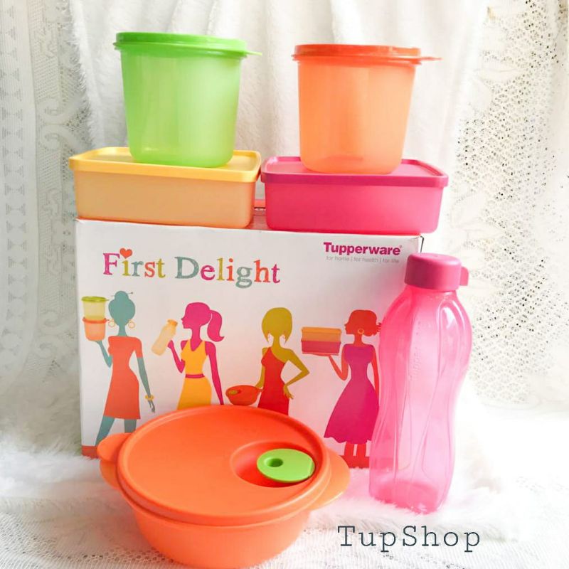 Jual First Delight-Tupperware/set tempat makan minum/perlengkapan makan ...