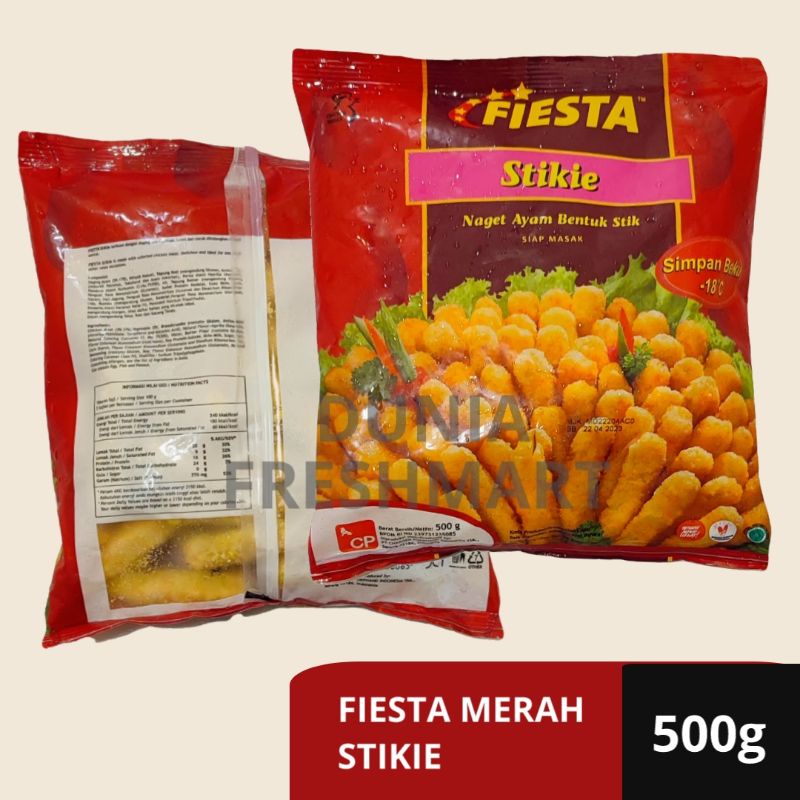 Jual Fiesta Stikie 500 gram kemasan merah NAGET AYAM NUGGET STIK AYAM ...