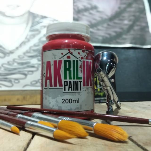 Jual Cat akrilik warna merah 200ml | Shopee Indonesia