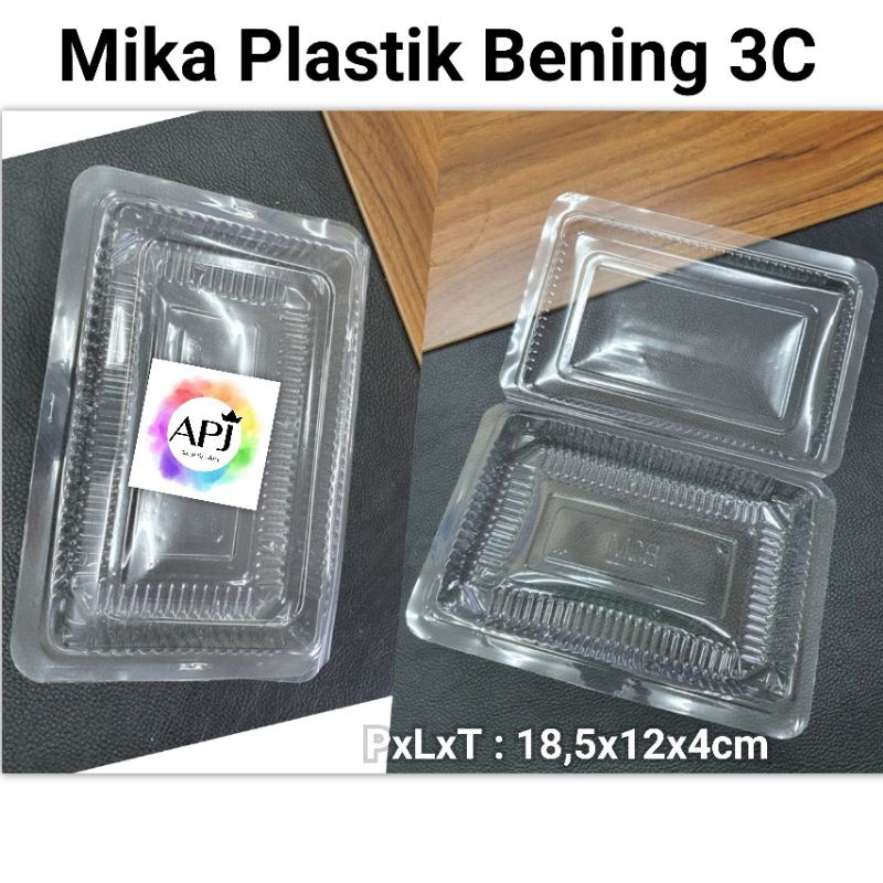 ISI 100PCS Mika Plastik Bening Ukuran 3C / Mika Kue Bening 3C / Mika ...