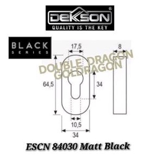 Jual Escutcheon Oval Dekkson ESCN 84030 Matt Black Ring Kunci Oval ...