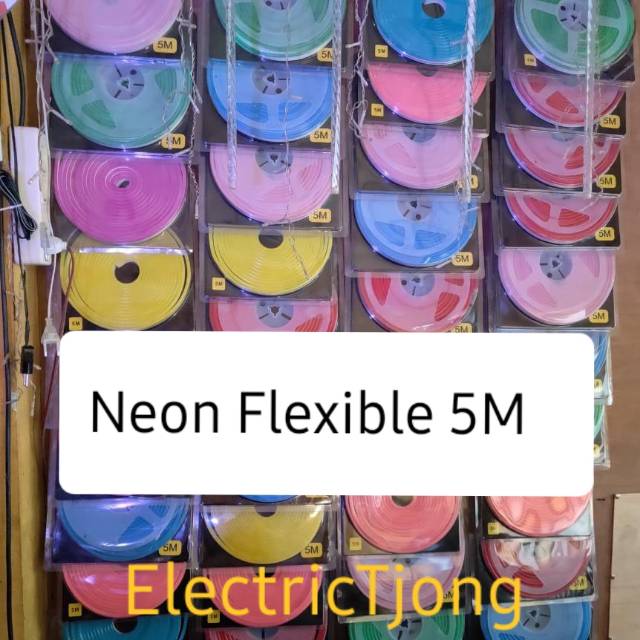 Jual Lampu Neon Flexible LED 5 Meter DC-12V Outdoor / LED Strip 5M DC ...