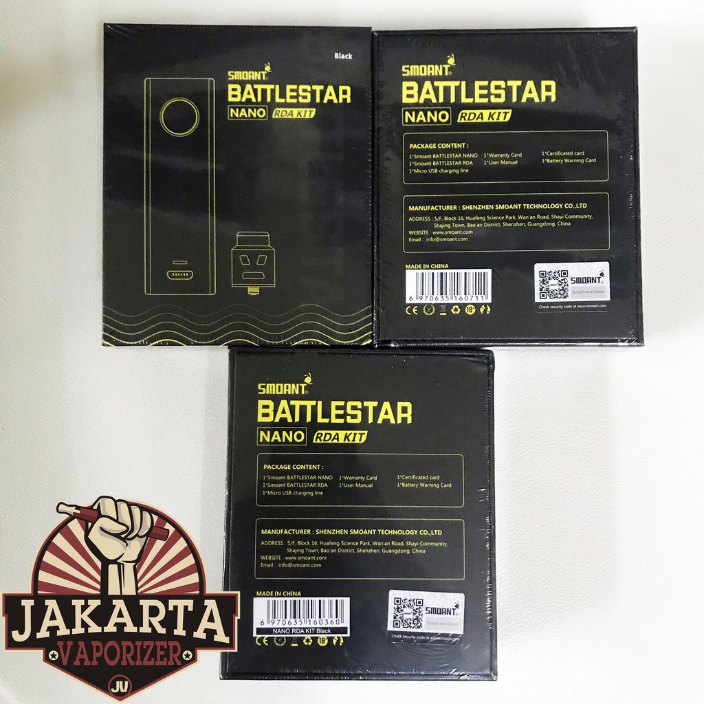 Jual Smoant Battlestar Nano Kit with Battlestar RDA Authentic Mod Vape ...