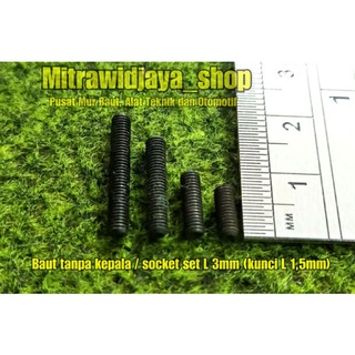 Jual baut socket set L screw 3mm M3 m3x8,10,15, 20kunci L 1,5mm baut ...