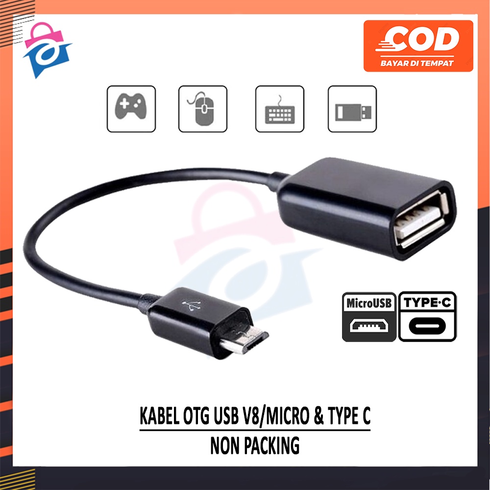 Jual KABEL OTG USB V8/MICRO & TYPE C | Shopee Indonesia