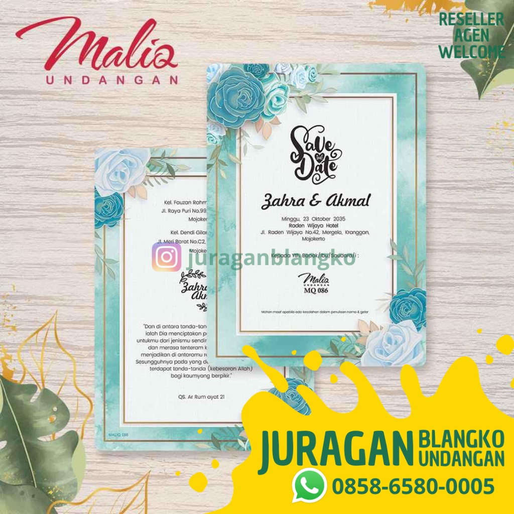 Jual BLANGKO UNDANGAN PERNIKAHAN MALIQ 86 JURAGAN BLANGKO | Shopee ...