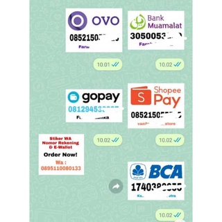Jual Stiker WA Nomor Rekening | Stiker WA Custom | Shopee Indonesia