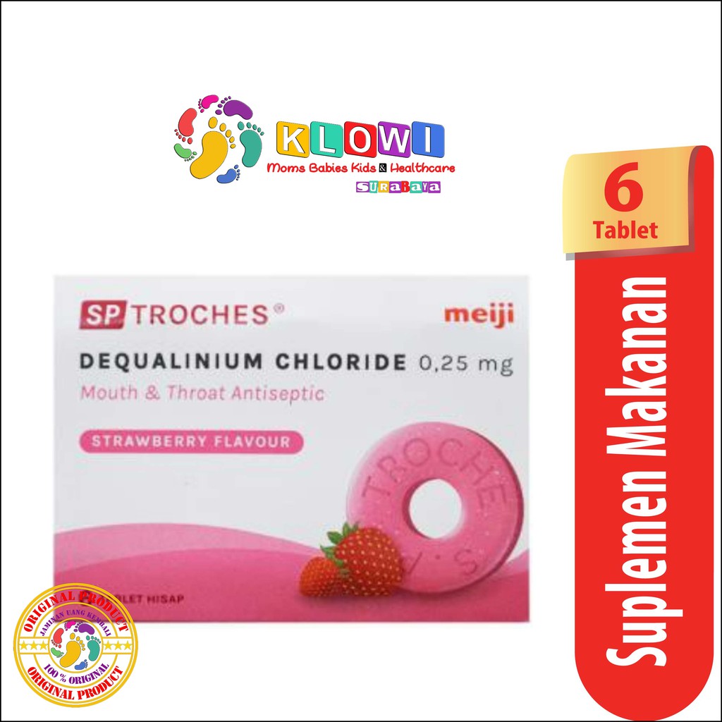 Jual Sp Troches Meiji Rasa Strawberry Tablet Hisap Tenggorokan - 6 ...