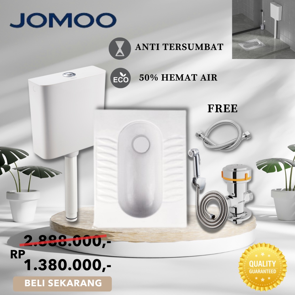 Jual Jomoo Closet Type Non S Kloset Jongkok 1set Water Saving dengan Water Tank WC Jongkok Bahan ...