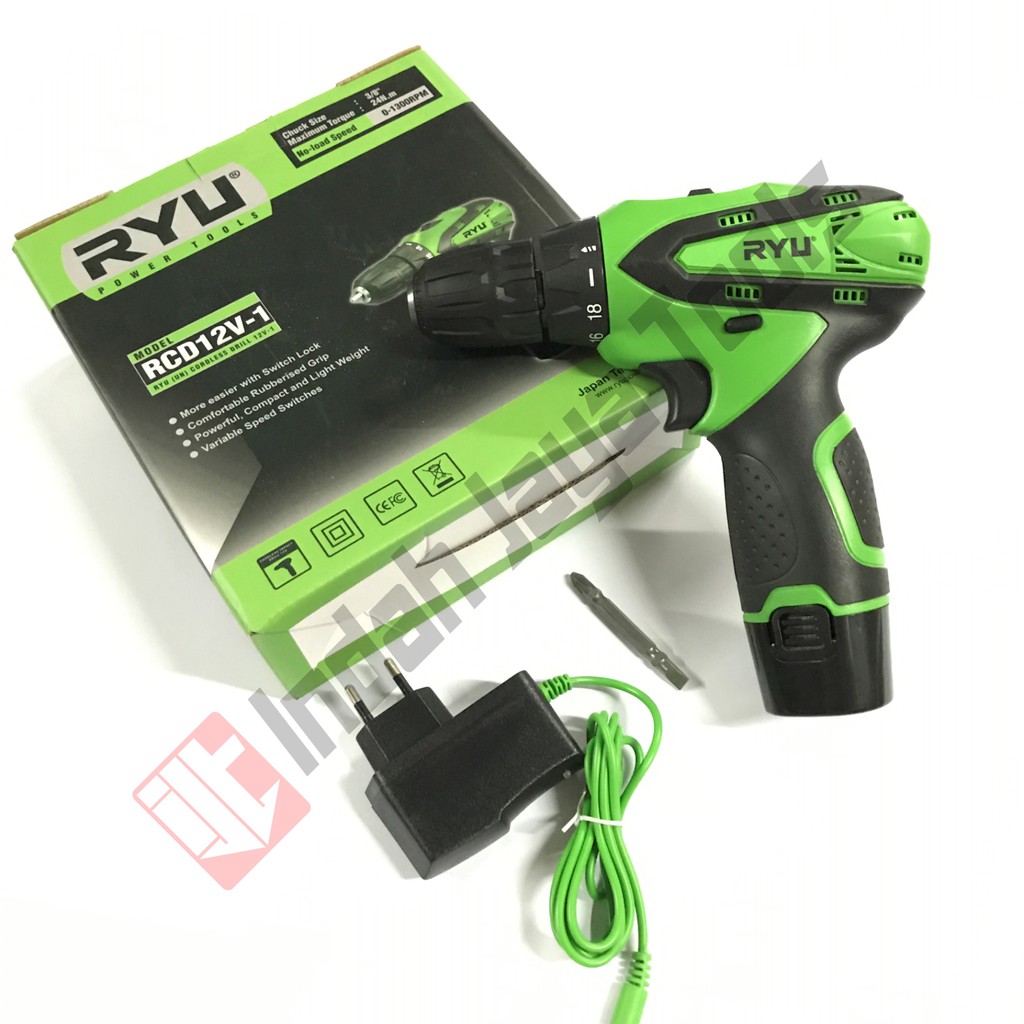 Jual RYU RCD12V-1 Cordless Drill - Bor Baterai Besi Kayu Charge ...