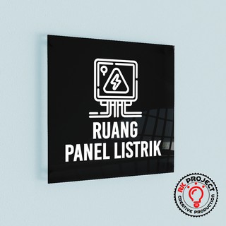 Jual RUANG PANEL LISTRIK SIGN BOARD AKRILIK ACRYLIC | Shopee Indonesia