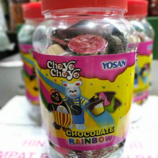 Jual Choyo Choyo Yosan Chocolate Rainbow Toples isi 60pcs | Shopee ...