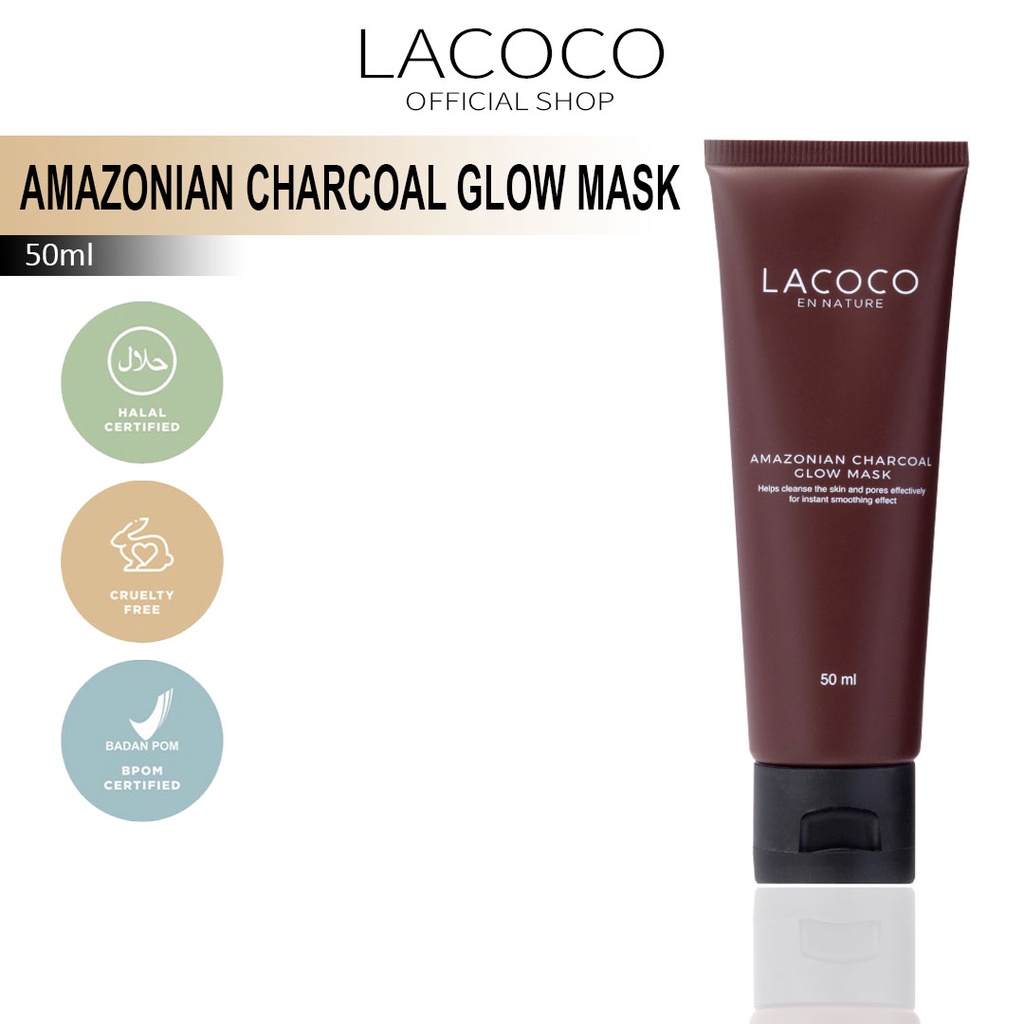 Jual LACOCO Amazonian Charcoal Glow Mask Original | Shopee Indonesia