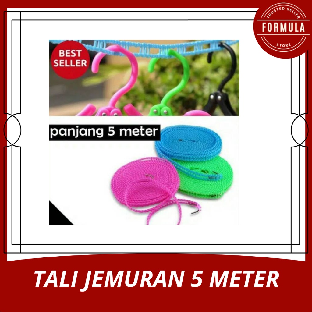 Jual Tali Jemuran 5 Meter / Tali Tambang Baju Pakaian Clothes Line 5 M ...
