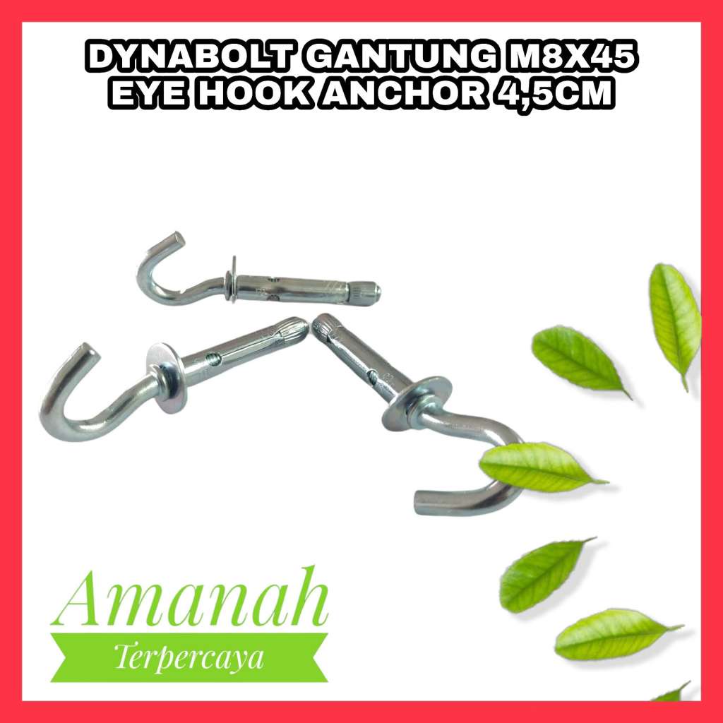 Jual DYNABOLT GANTUNG M8X45 DINABOLT M8 X 45 EYE HOOK ANCHOR BOLT PUTIH ...