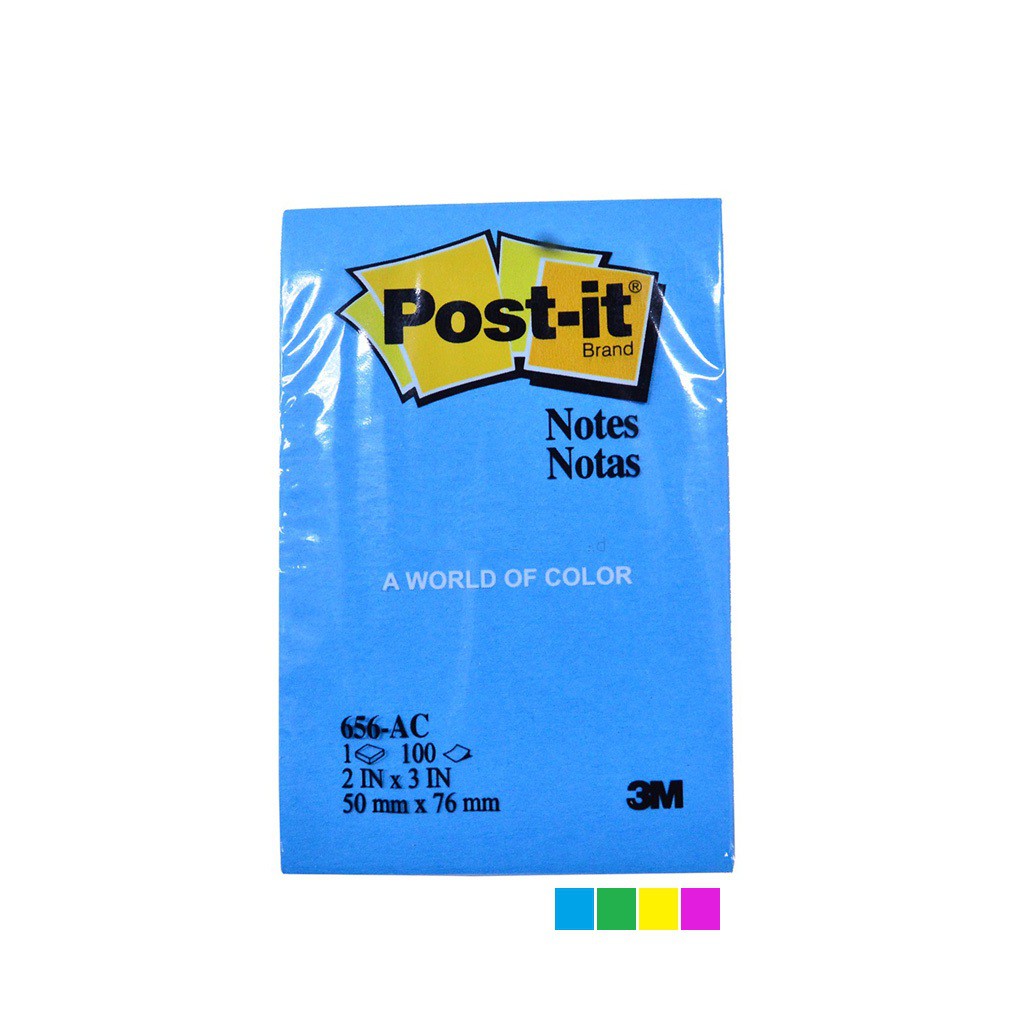 3M Post It Sticky Notes Memo 656-AC Color | Shopee Indonesia