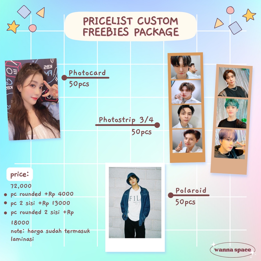 Jual CUSTOM FREEBIES CUSTOM PRINTS KPOP (PACKAGE) HEMAT LEBIH DARI 15% ...