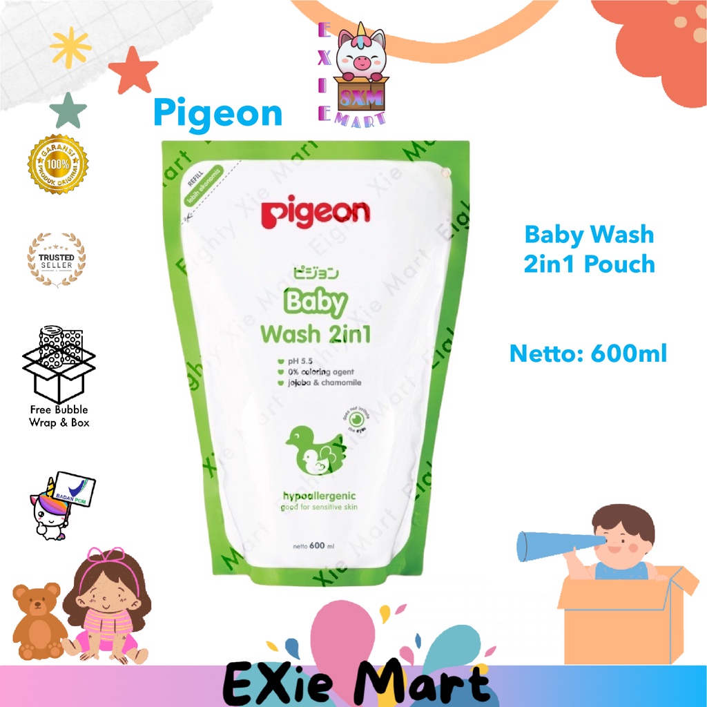 Jual PIGEON BABY WASH CHAMOMILE 2 IN 1 POUCH 600ML - SABUN MANDI BAYI ...