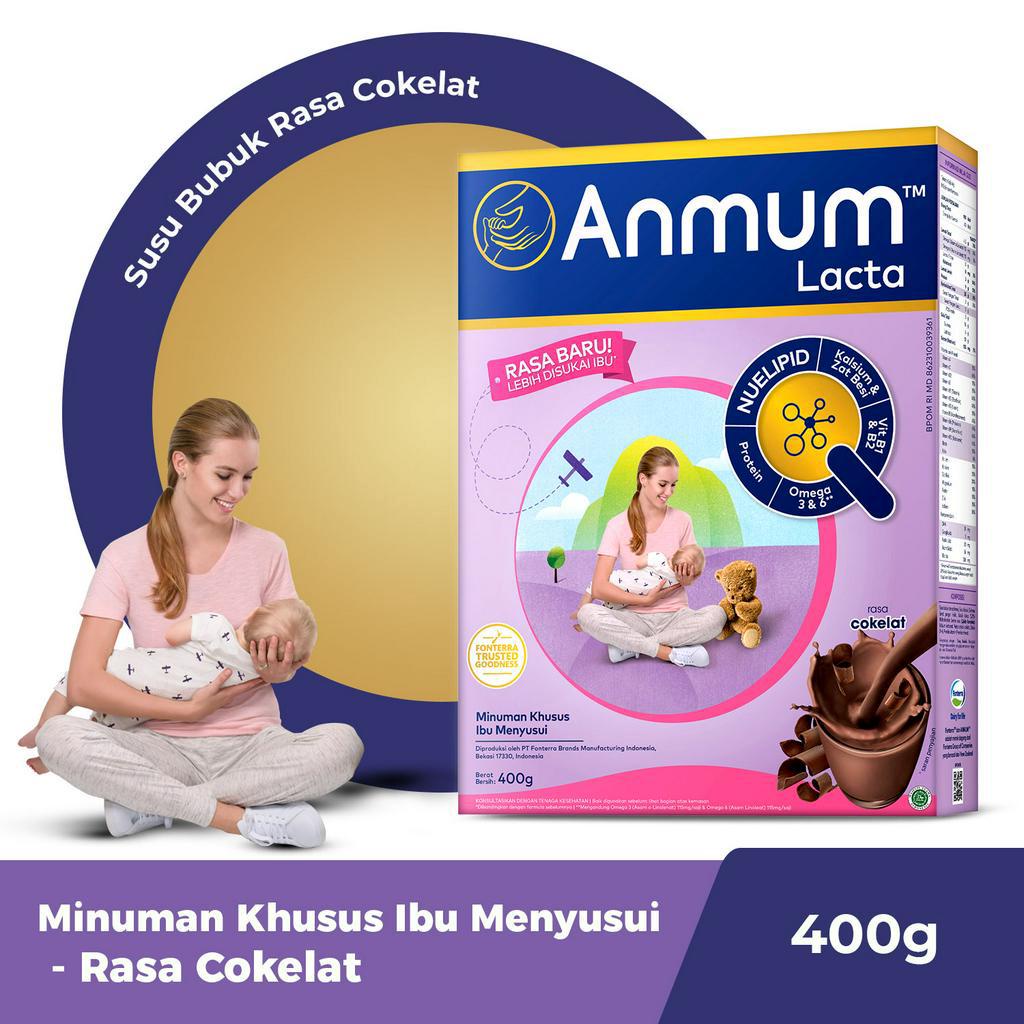 Jual Anmum Lacta Susu Nutrisi Ibu Menyusui Cokelat 400g | Shopee Indonesia