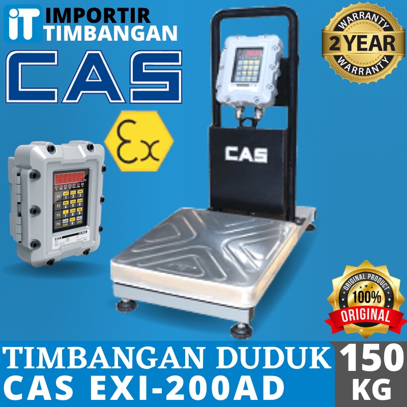 Jual Timbangan Duduk Digital Explotion Proof CAS EXI 200AD, timbangan industri 150kg | Shopee ...