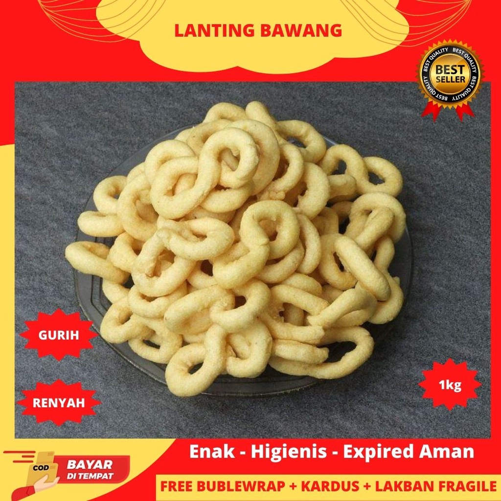 Jual Snack Kiloan Makanan Ringan Cemilan Lanting Bawang Khas Kebumen ...