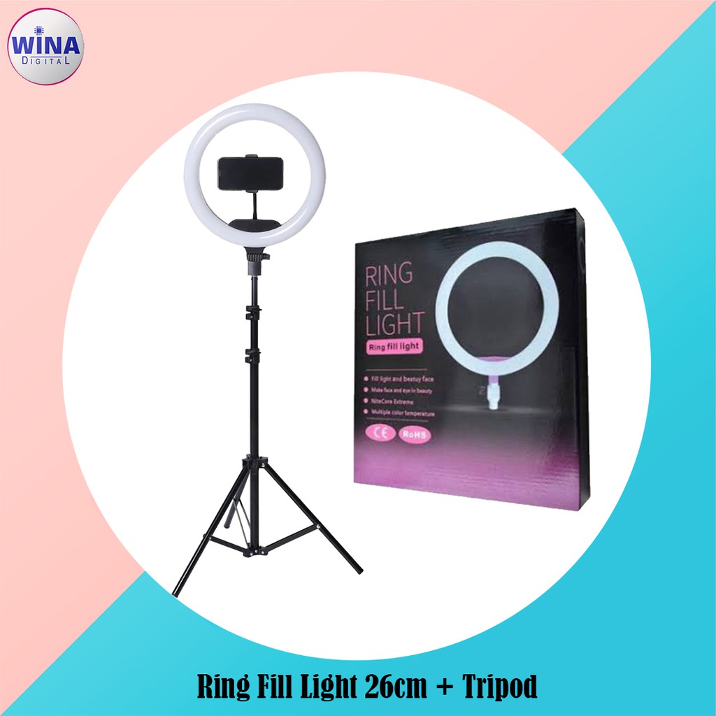 Jual Lampu Ring Fill Light 26cm With Tripod | Shopee Indonesia