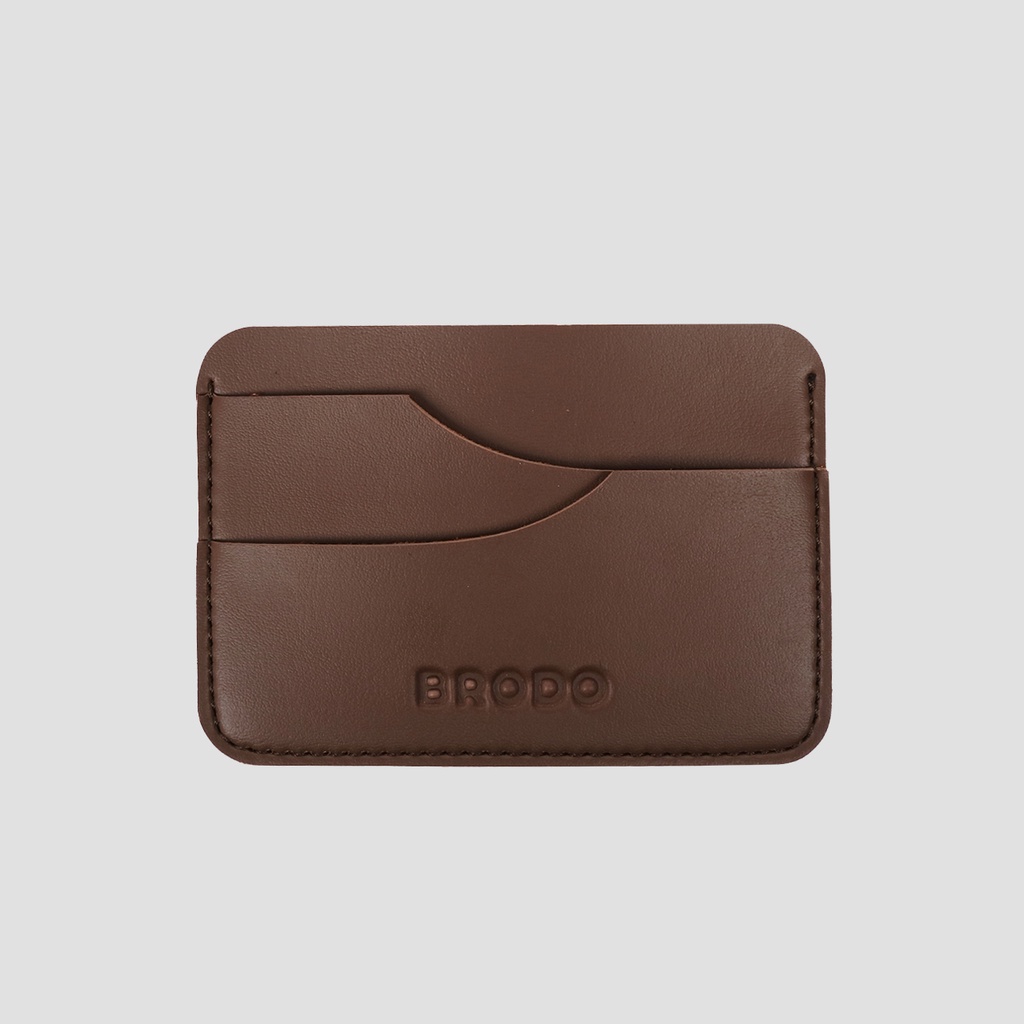 Jual BRODO - Dompet Tapper Card Wallet Dark Choco | Shopee Indonesia