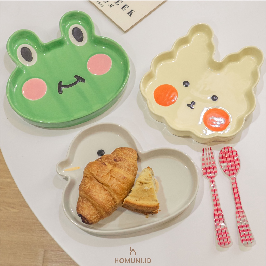 Jual Cute Cartoon Animal Snack Dish Ceramic Plate/Piring Lucu Korea ...