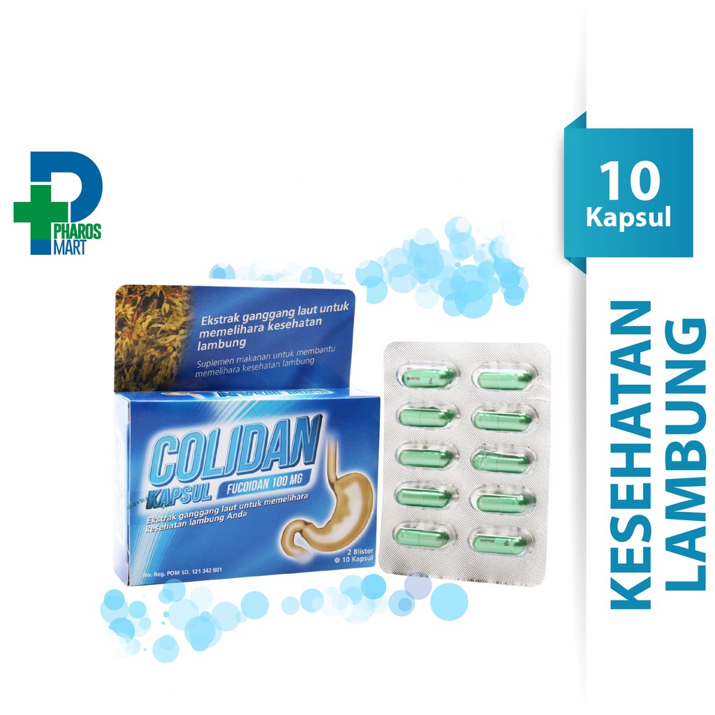 Colidan Fucoidan 100 mg - 1 Blister @ 10 Kapsul Bantu Kesehatan Lambung ...