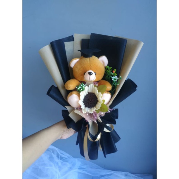 Jual Buket bunga flanel buket wisuda sidang ulang tahun buket murah ...