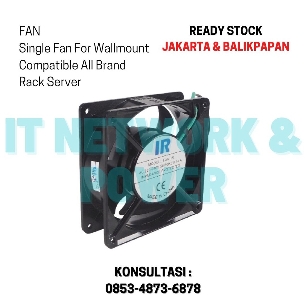 Jual SINGLE FAN INDORACK WALLMOUNT 12x12CM KIPAS RACK SERVER | Shopee ...