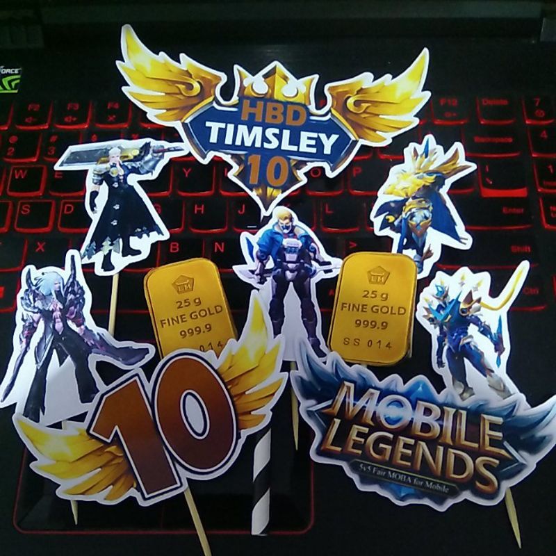 Jual cake topper hiasan kue mobile legends legend | Shopee Indonesia