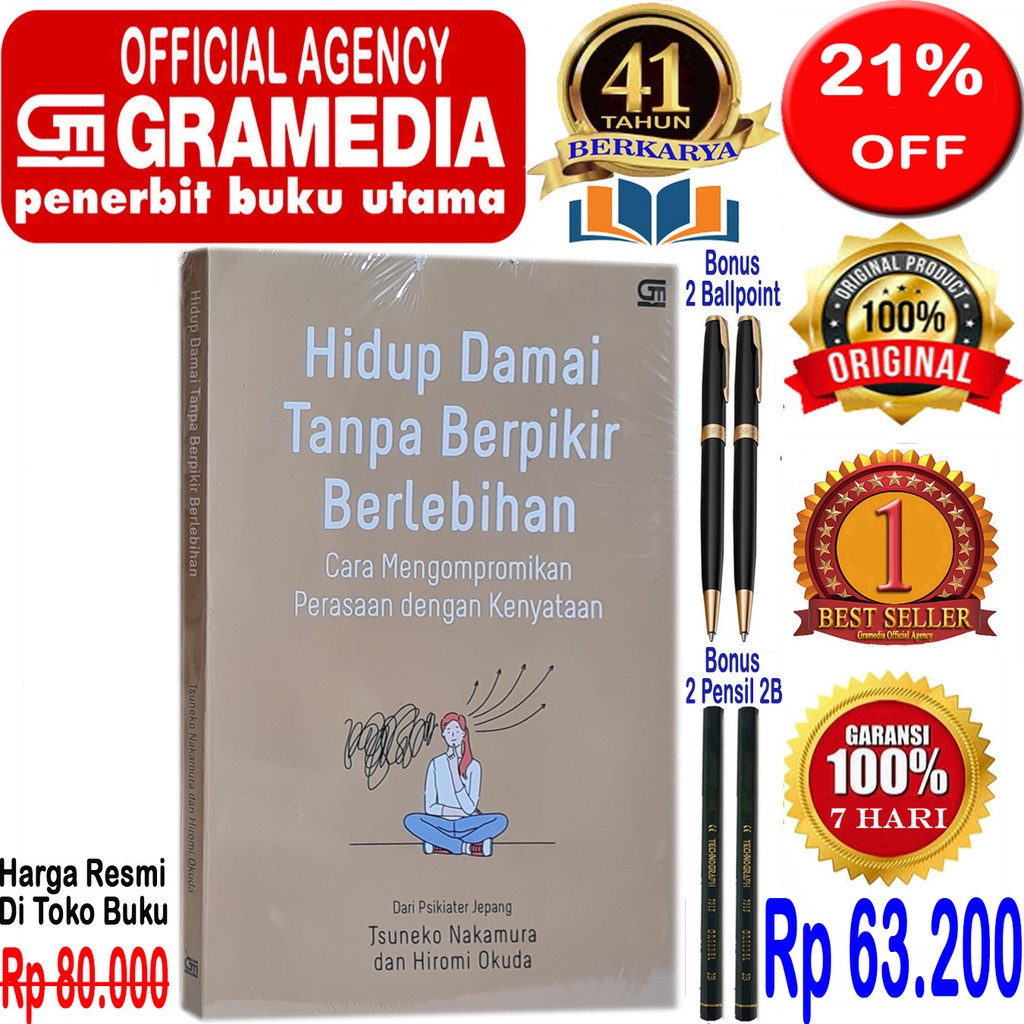 Jual Buku Hidup Damai Tanpa Berpikir Berlebihan - Original & Segel ... Jual Buku Hidup Damai Tanpa Berpikir Berlebihan - Original & Segel ...