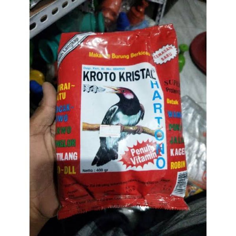 Jual Pakan burung voer kroto kristal hartono merah | Shopee Indonesia