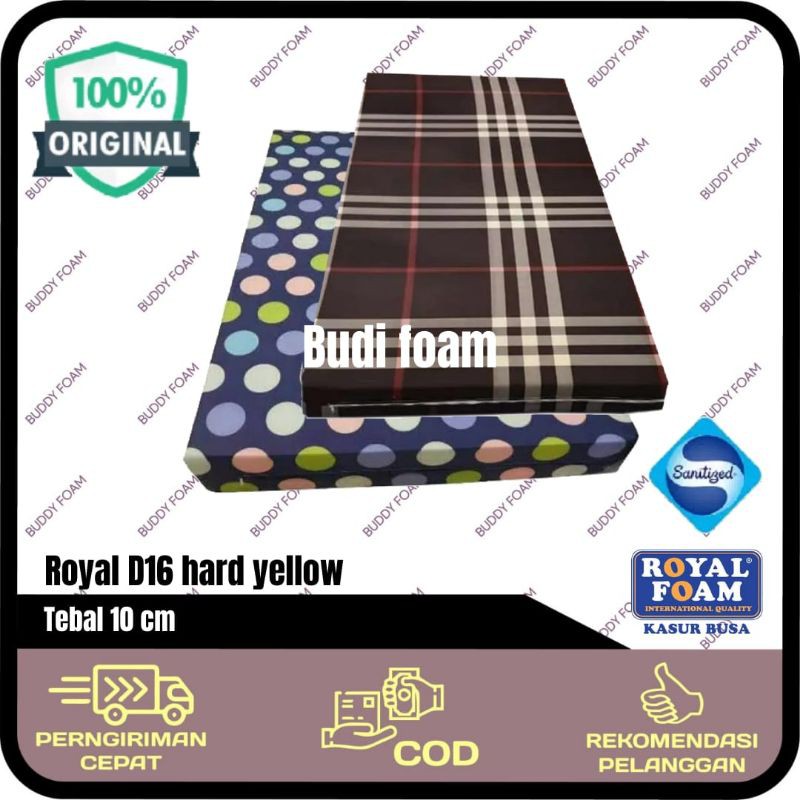 Jual ROYAL FOAM Kasur Busa Royal D16 Yellow Hard tebal 10 cm | Shopee ...