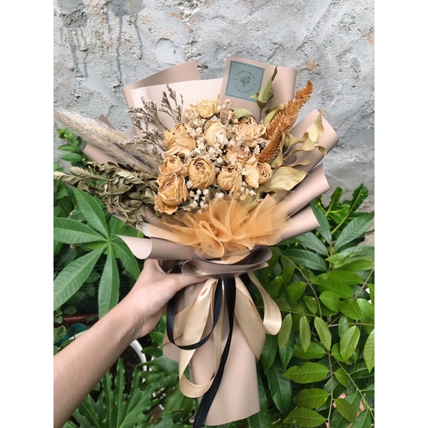 Jual dried flower bouquet / bucket bunga kering Indonesia|Shopee Indonesia