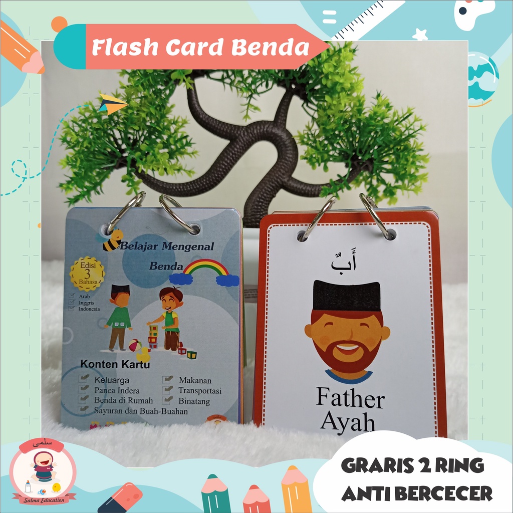 Jual FLASH CARD PAKET LENGKAP 54 KARTU 7 TEMA EDISI 3 BAHASA KARTU BAYI ...